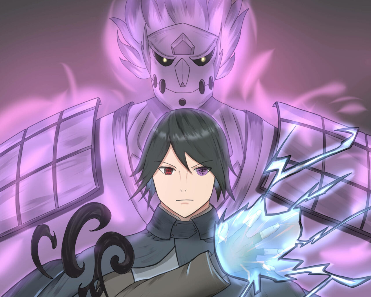 Sasuke Uchiha's Susanoo Power Wallpaper | Background FREE Download ...