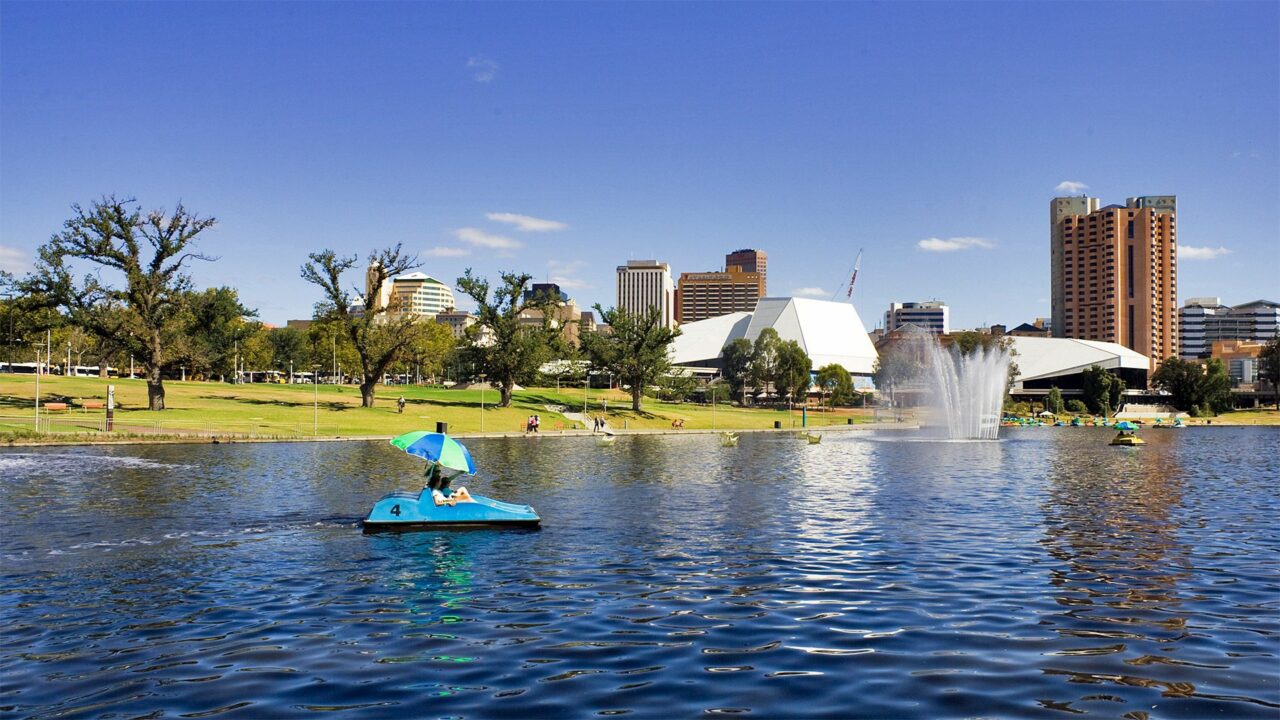 Serene Riverfront Beauty of Adelaide Wallpaper | Background FREE ...