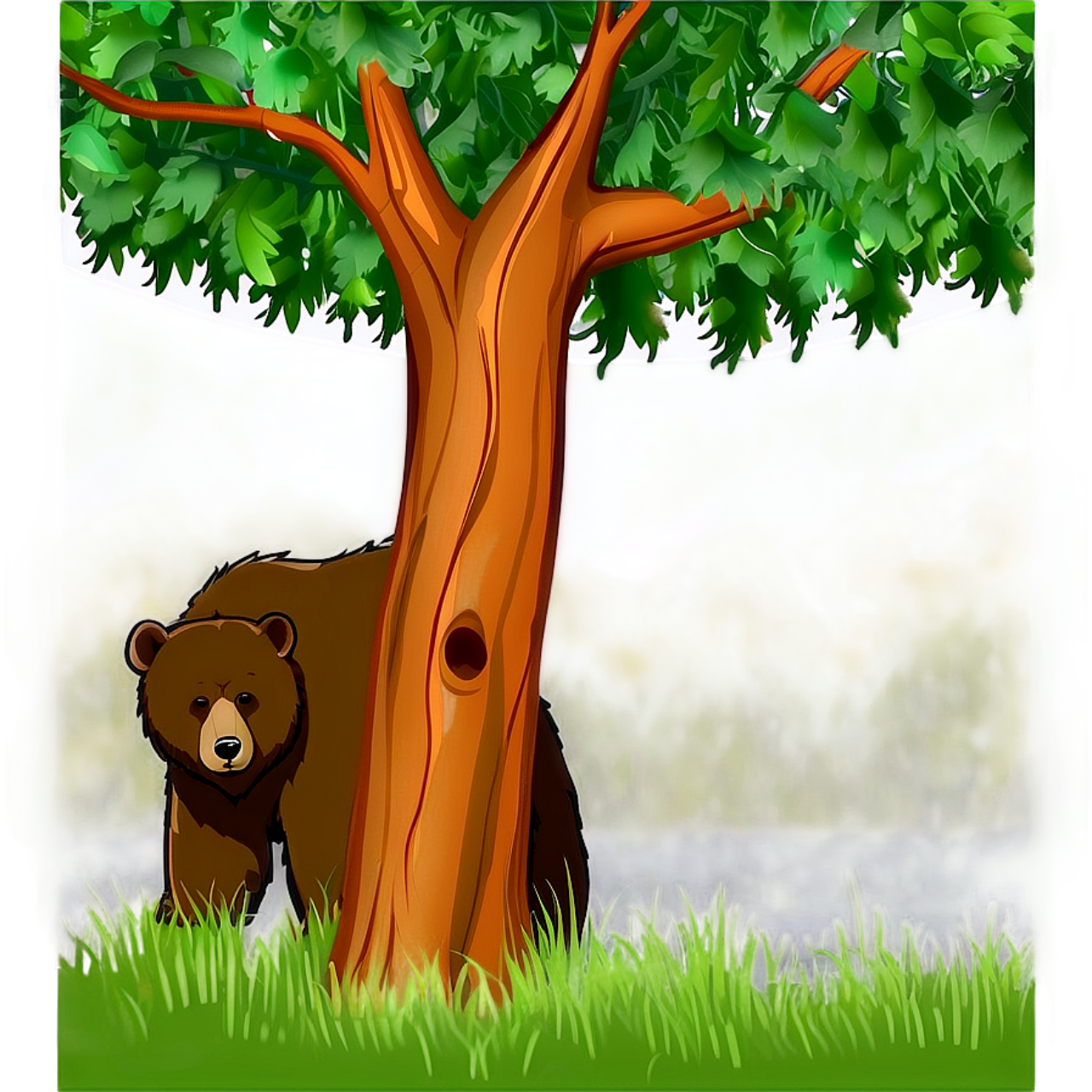 Bear Under Lush Tree Serenity Wallpaper | Background FREE Download ...