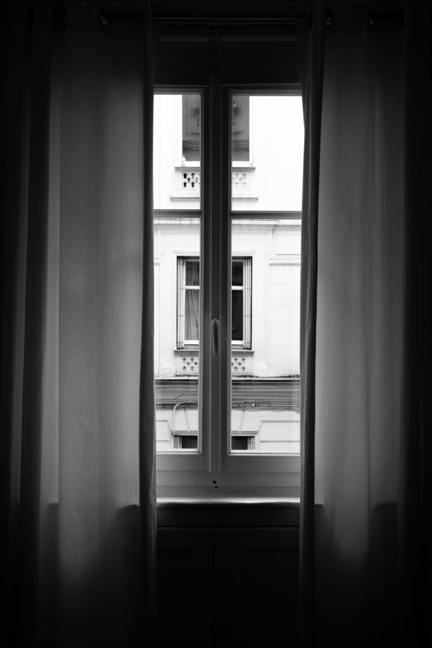 Serene Window View Black and White Wallpaper | Background FREE Download ...