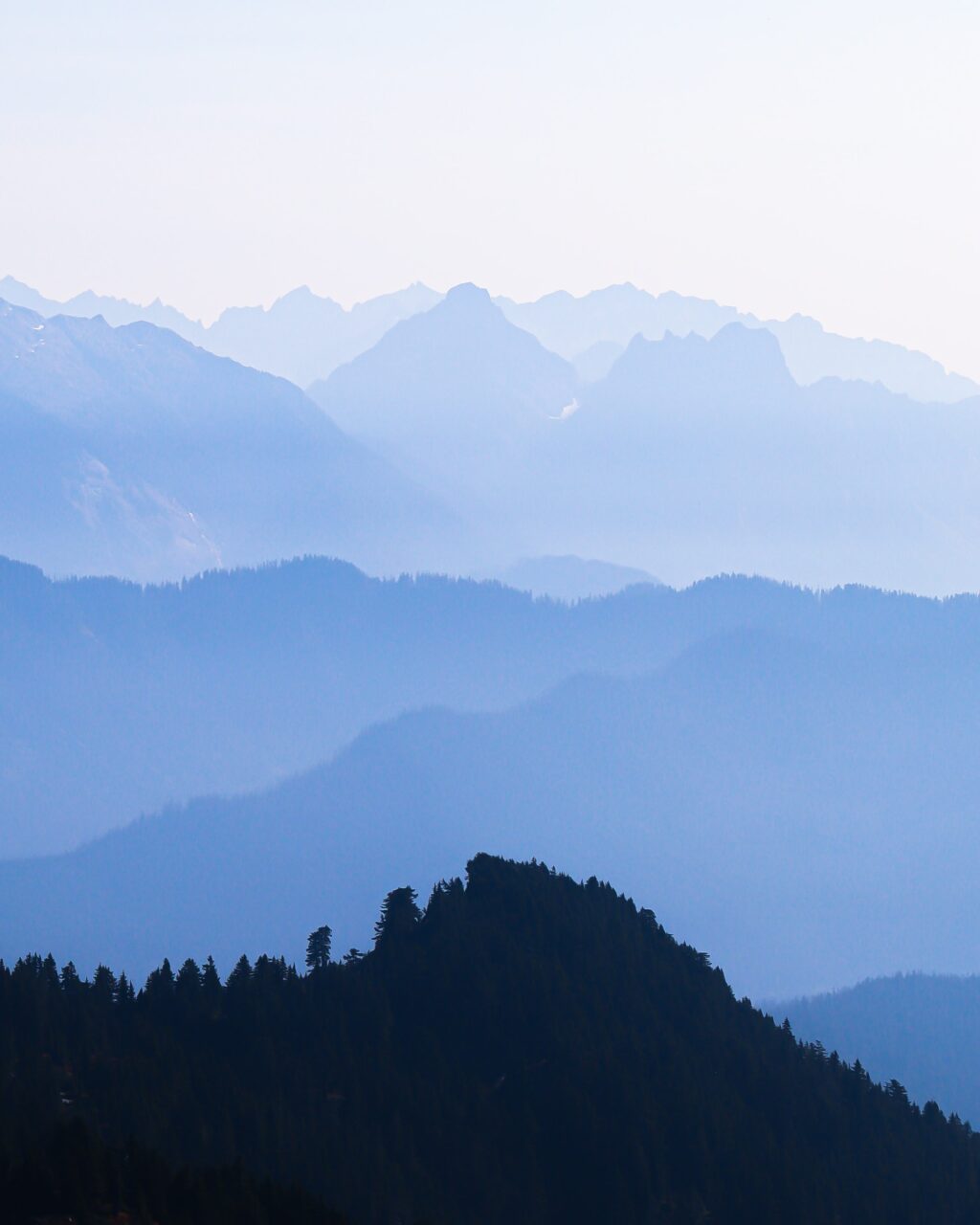 Serene Blue Mist Mountain Landscape Wallpaper | Background FREE ...