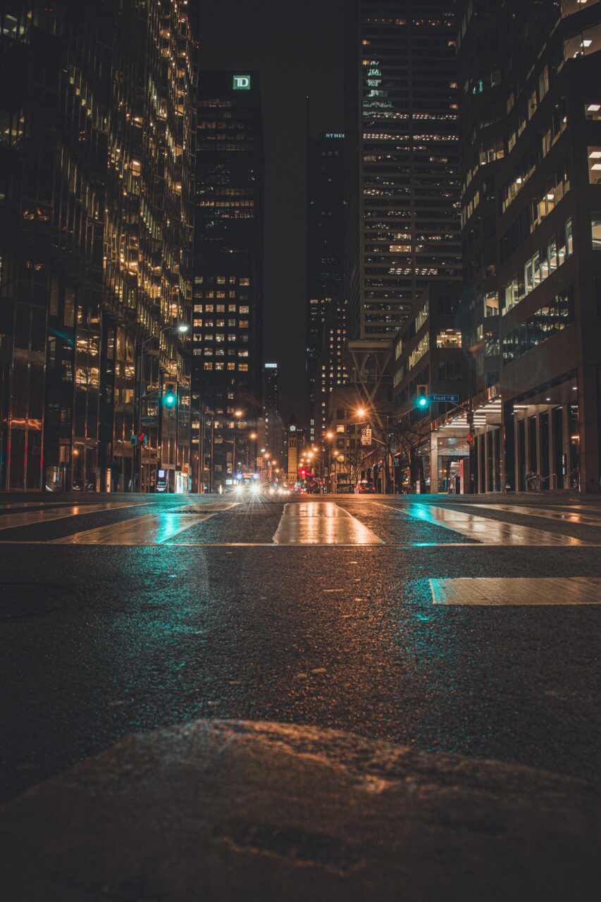 Serene Urban Night Reflection Wallpaper | Background FREE Download ...