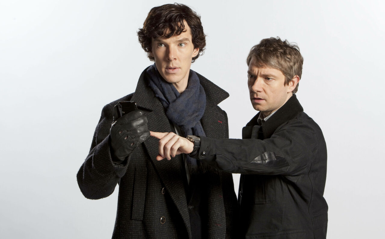 Iconic Duo in Investigation - Sherlock Holmes Wallpaper | Background ...