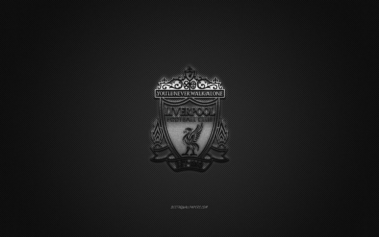 Liverpool FC Silver Logo on Carbon Fiber Wallpaper | Background FREE ...