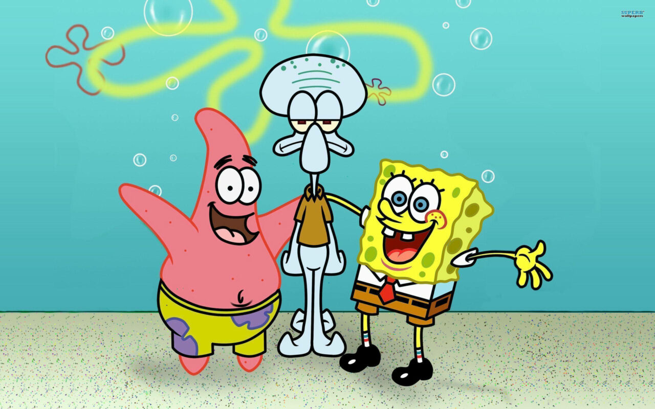 Spongebob's Joyful Friendship Wallpaper | Background FREE Download ...