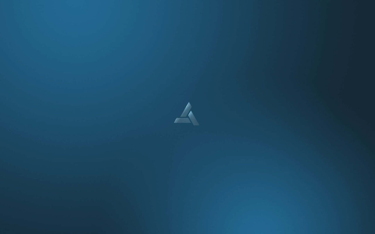 Abstergo Triangular Logo on Blue Gradient Minimalist Wallpaper ...