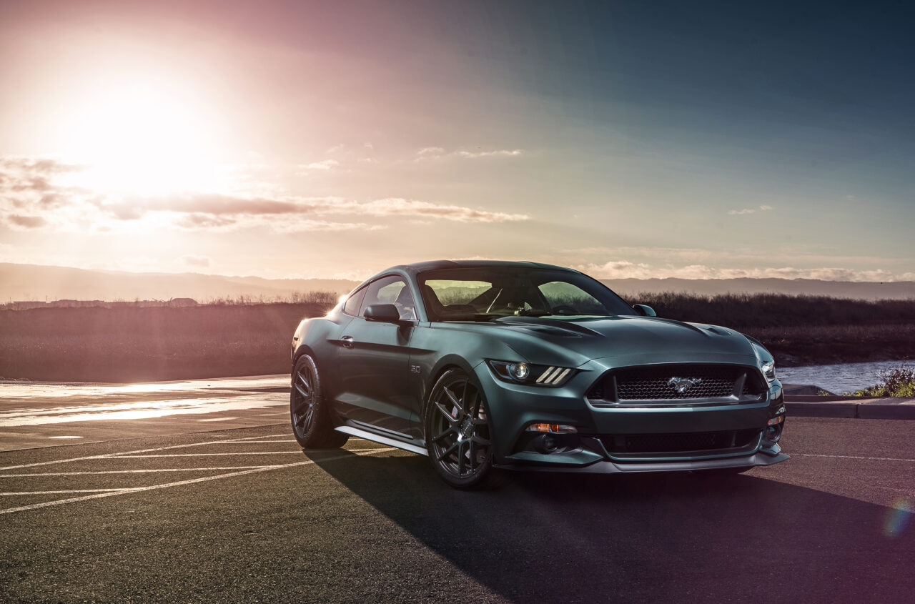Sleek Ford Mustang GT Sunset Wallpaper | Background FREE Download ...