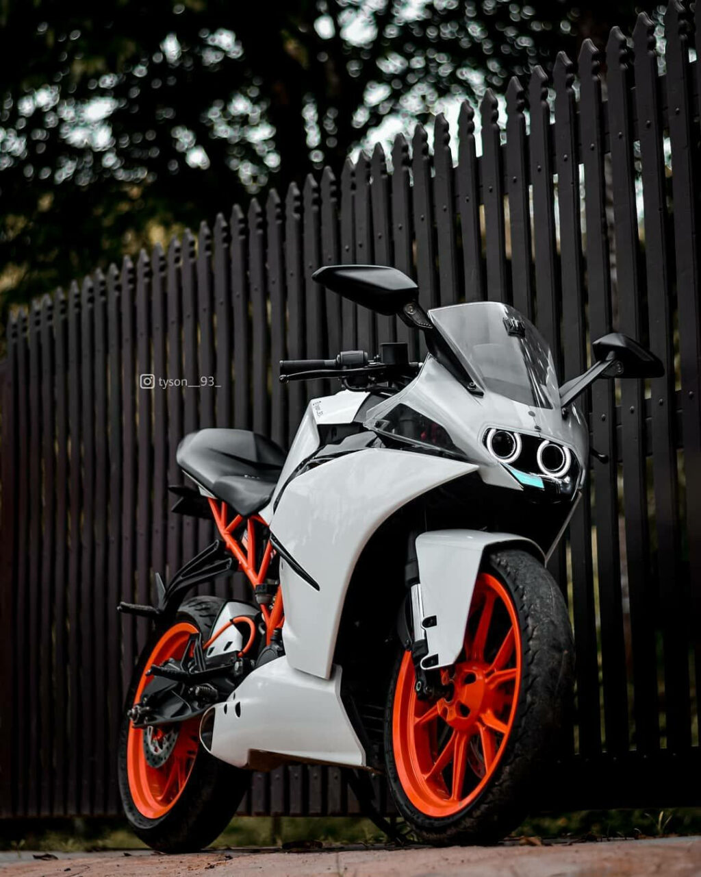 Sporty KTM RC 200 Against Bold Greenery Wallpaper | Background FREE ...