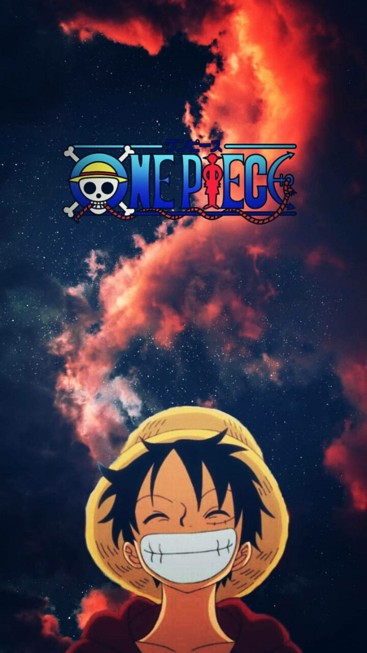 Luffy's Infectious Smile Against Beautiful Sky Wallpaper | Background ...