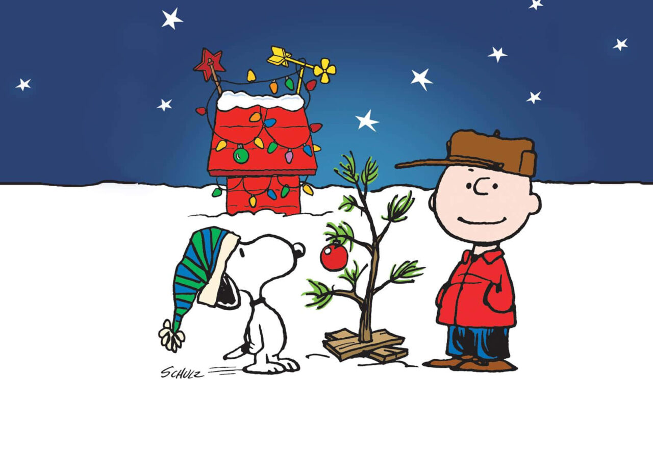 Snoopy and Charlie Brown Christmas Cheer Wallpaper | Background FREE ...