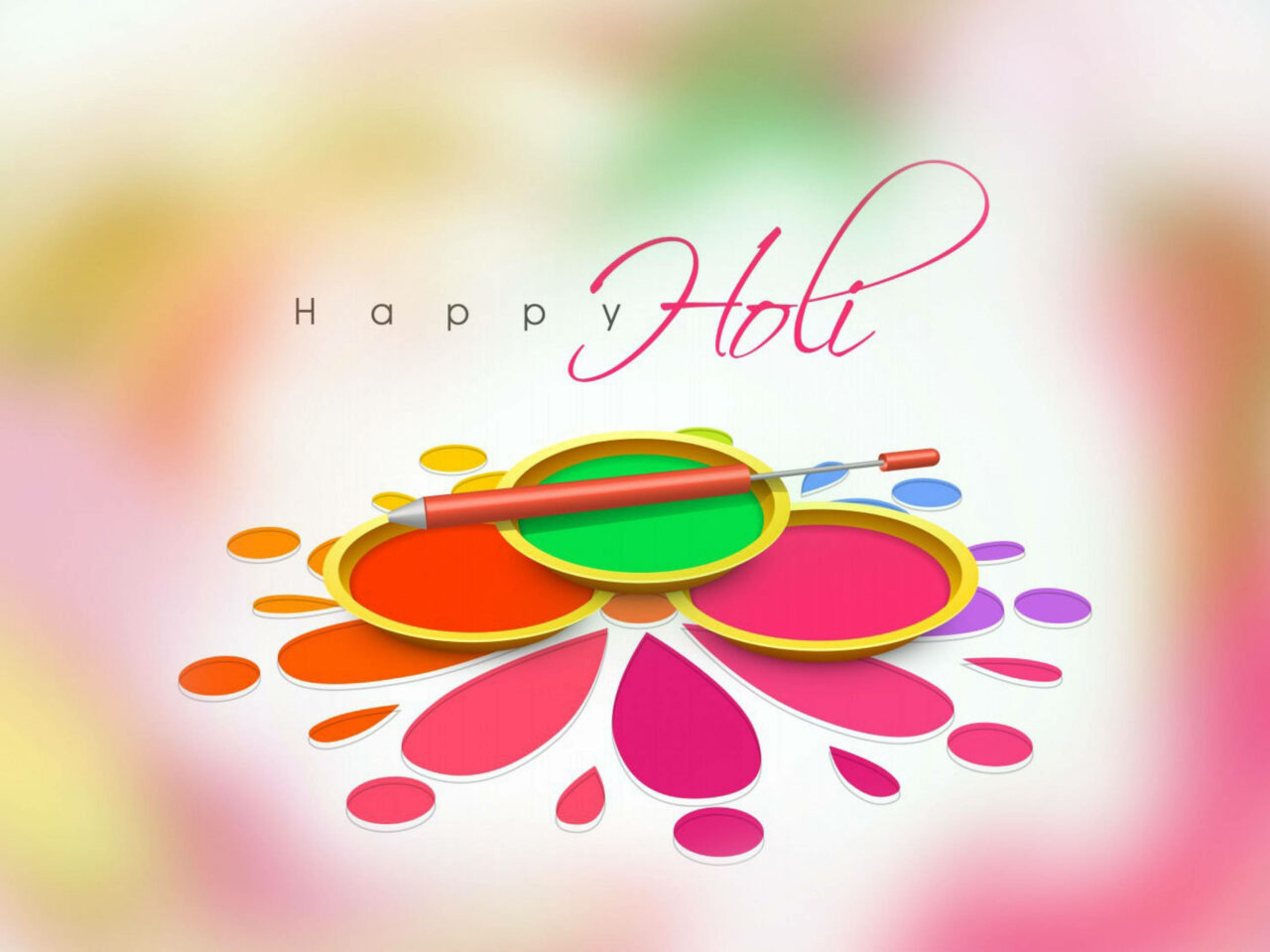 Vibrant Powder Bowls Holi Celebration Wallpaper | Background FREE ...