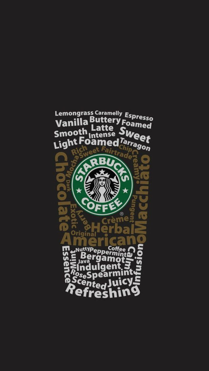 Starbucks Coffee Word Art and Logo Cute Wallpaper | Background FREE ...