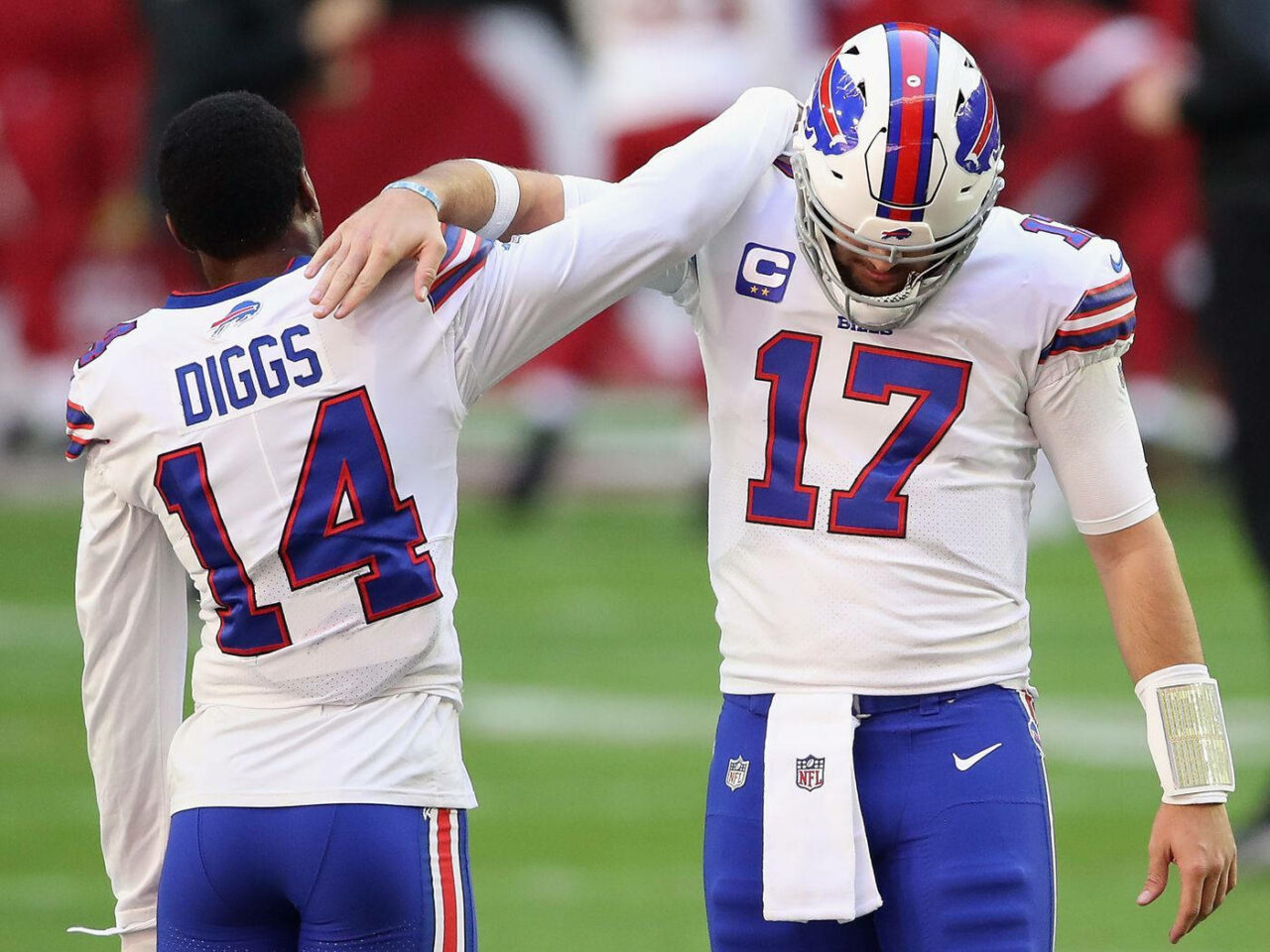 Stefon Diggs and Josh Allen Buffalo Bills Teamwork Wallpaper ...