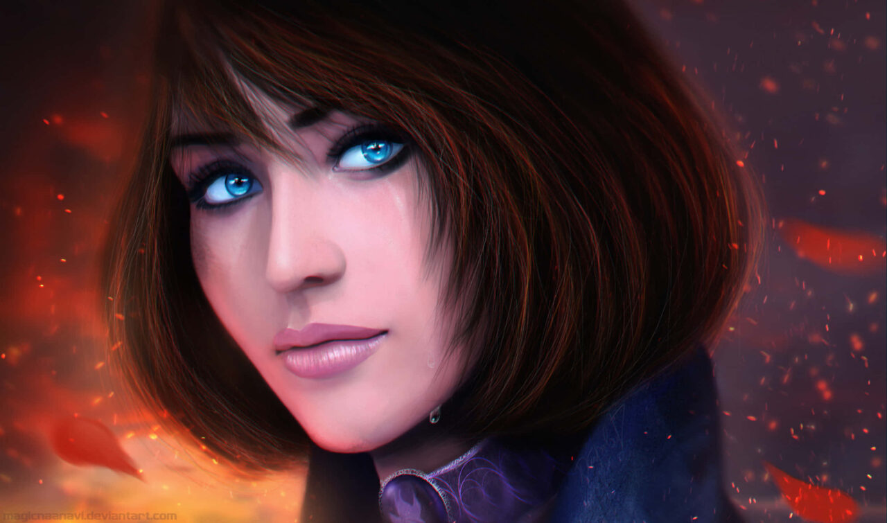 Serene Gaze of Elizabeth Close-Up Wallpaper | Background FREE Download ...
