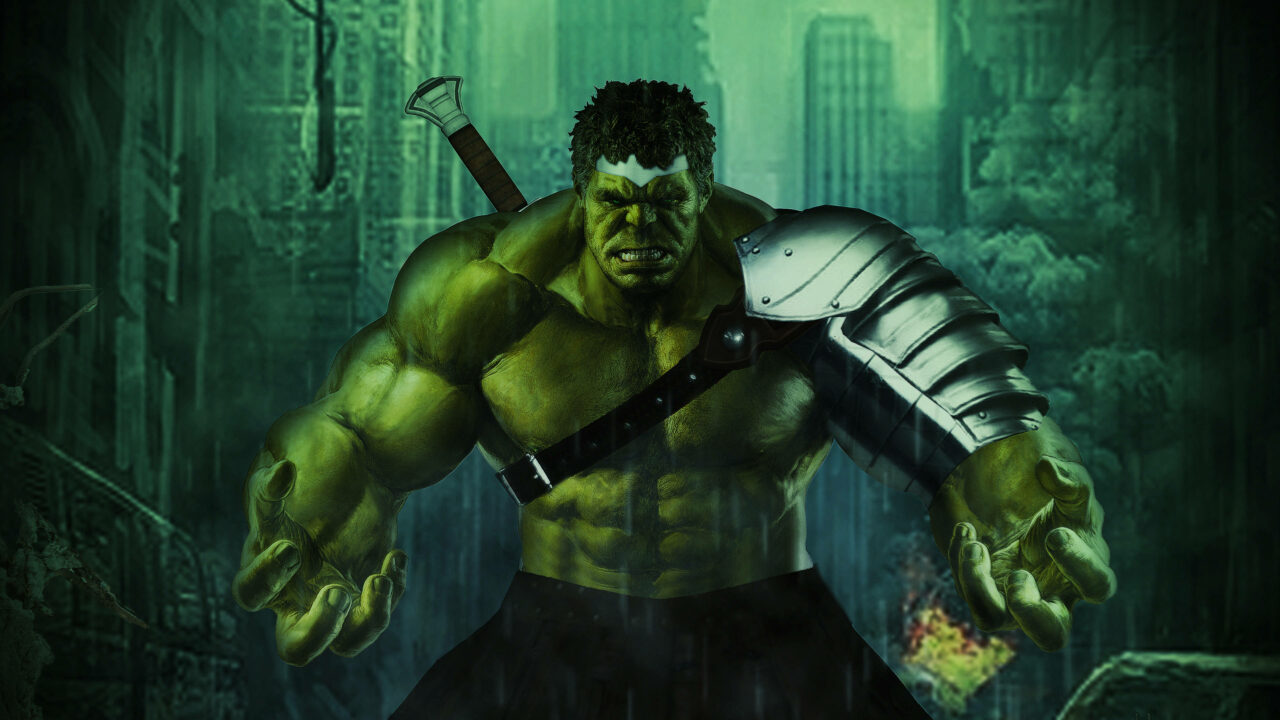Armored Hulk in Post-Apocalyptic Power Wallpaper | Background FREE ...