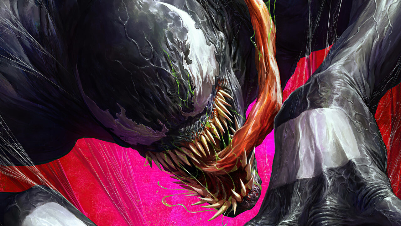 Dynamic Venom Design on Hot Pink Wallpaper | Background FREE Download ...