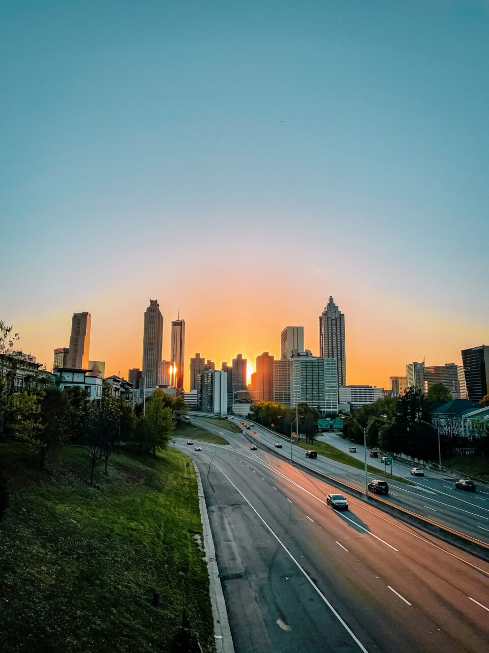 Serene Sunset Urban Cityscape Wallpaper | Background FREE Download ...