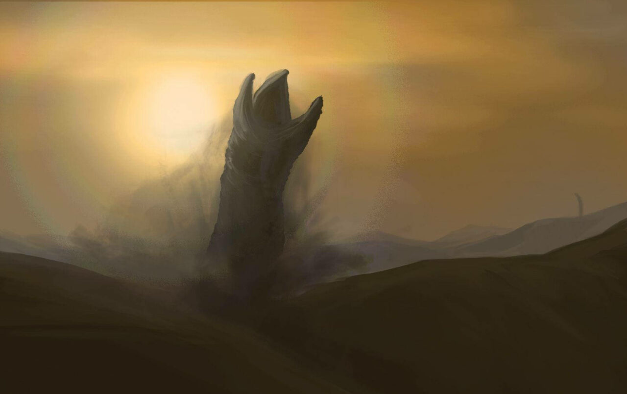 Majestic Sandworm Rising in the Desert Wallpaper | Background FREE ...