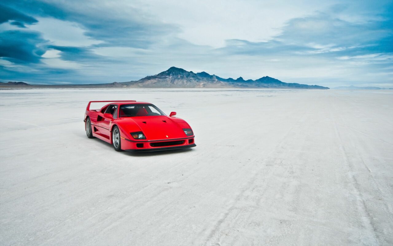 Ferrari F40 in Serene Landscape Wallpaper | Background FREE Download ...
