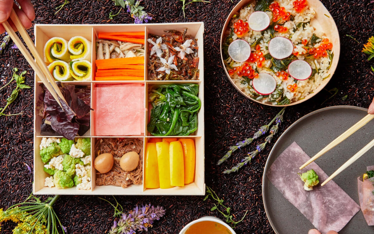 Artful Bento Box Delight Wallpaper | Background FREE Download - Vulplex.com