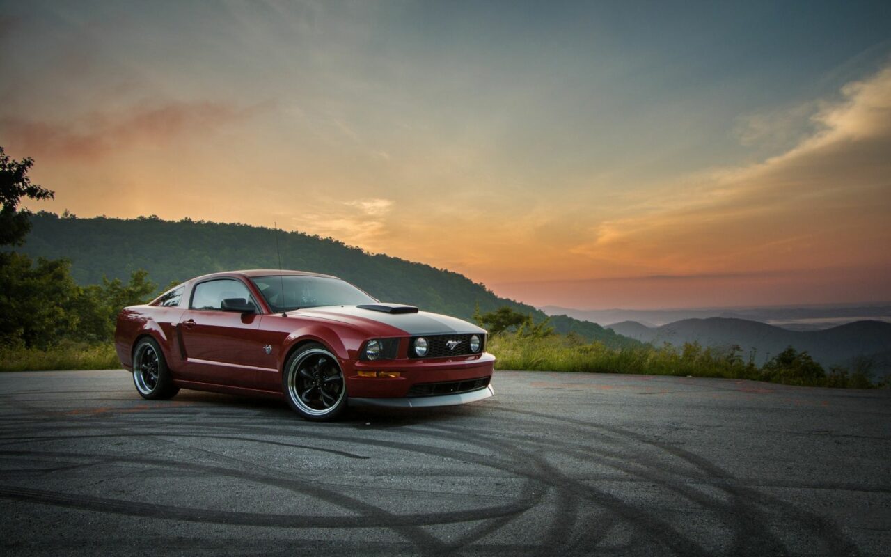 Sleek Ford Mustang GT at Sunrise Wallpaper | Background FREE Download ...