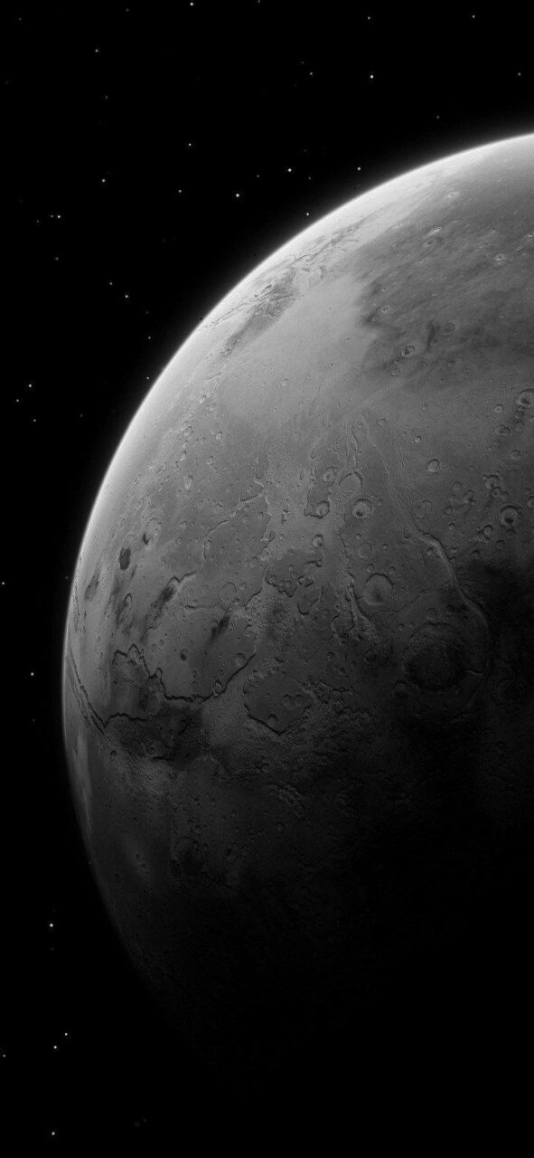 Grayscale Planet in Cosmic Space Wallpaper | Background FREE Download ...