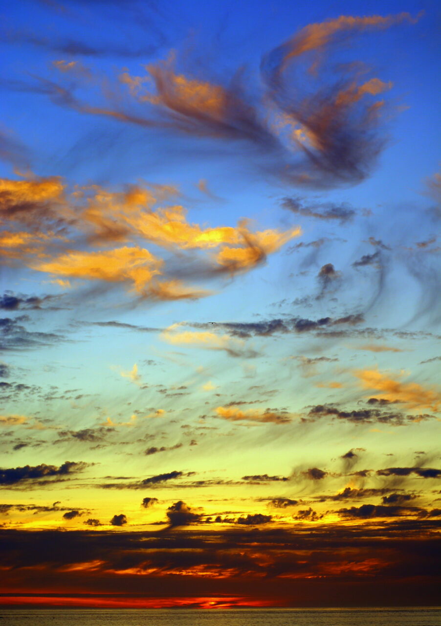 Vibrant Sunset Over Glowing Horizon Wallpaper | Background FREE ...
