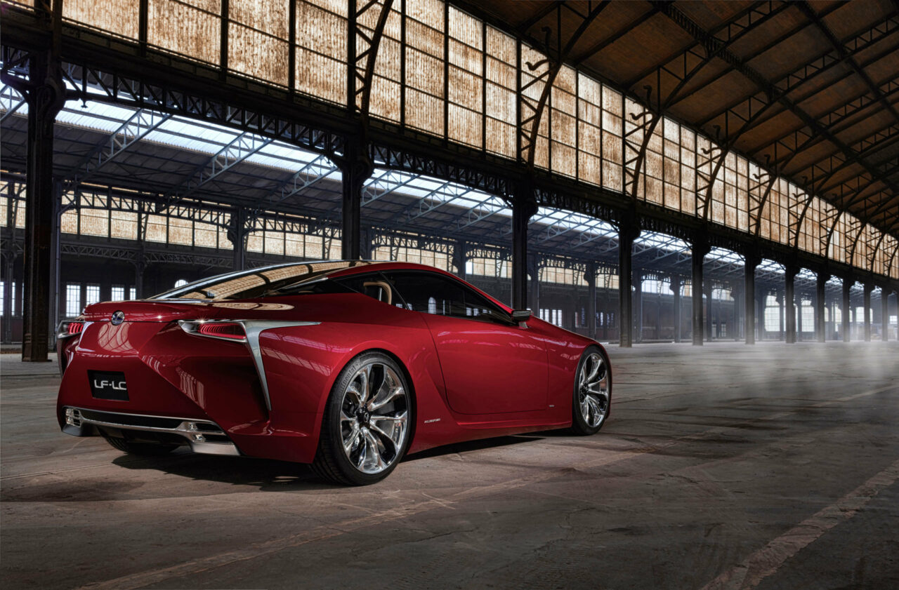 Futuristic Lexus LF-LC in Vibrant Red Wallpaper | Background FREE ...