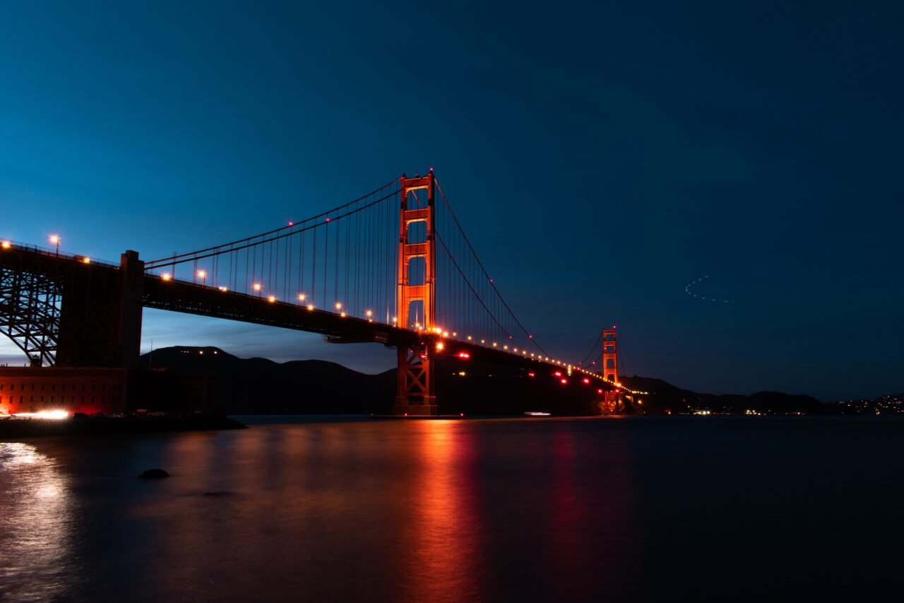 Night Bridge Reflection Wallpaper | Background FREE Download - Vulplex.com