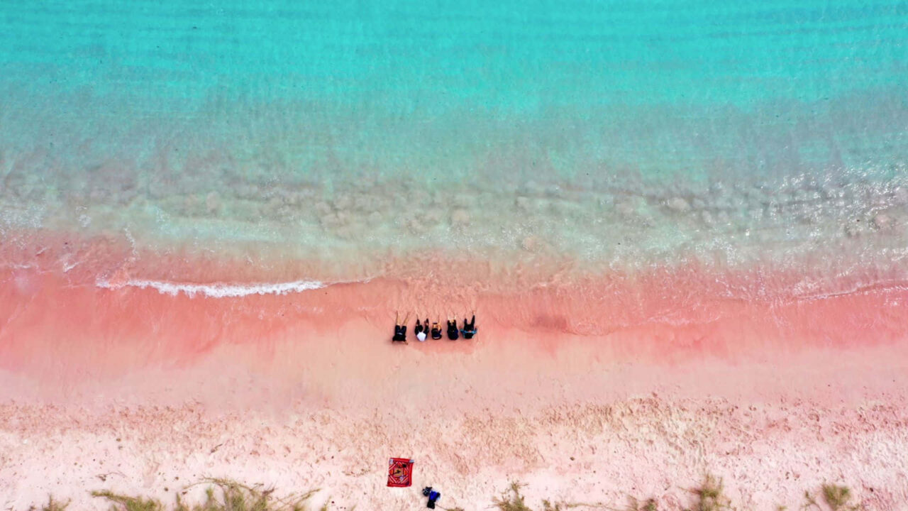 Pink Paradise Aerial View Wallpaper | Background FREE Download ...
