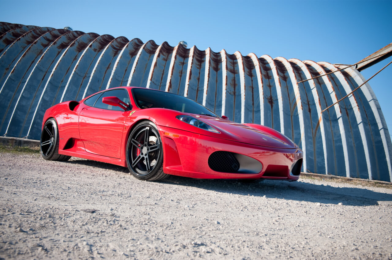Stunning Red Ferrari F430 Side View Wallpaper | Background FREE ...