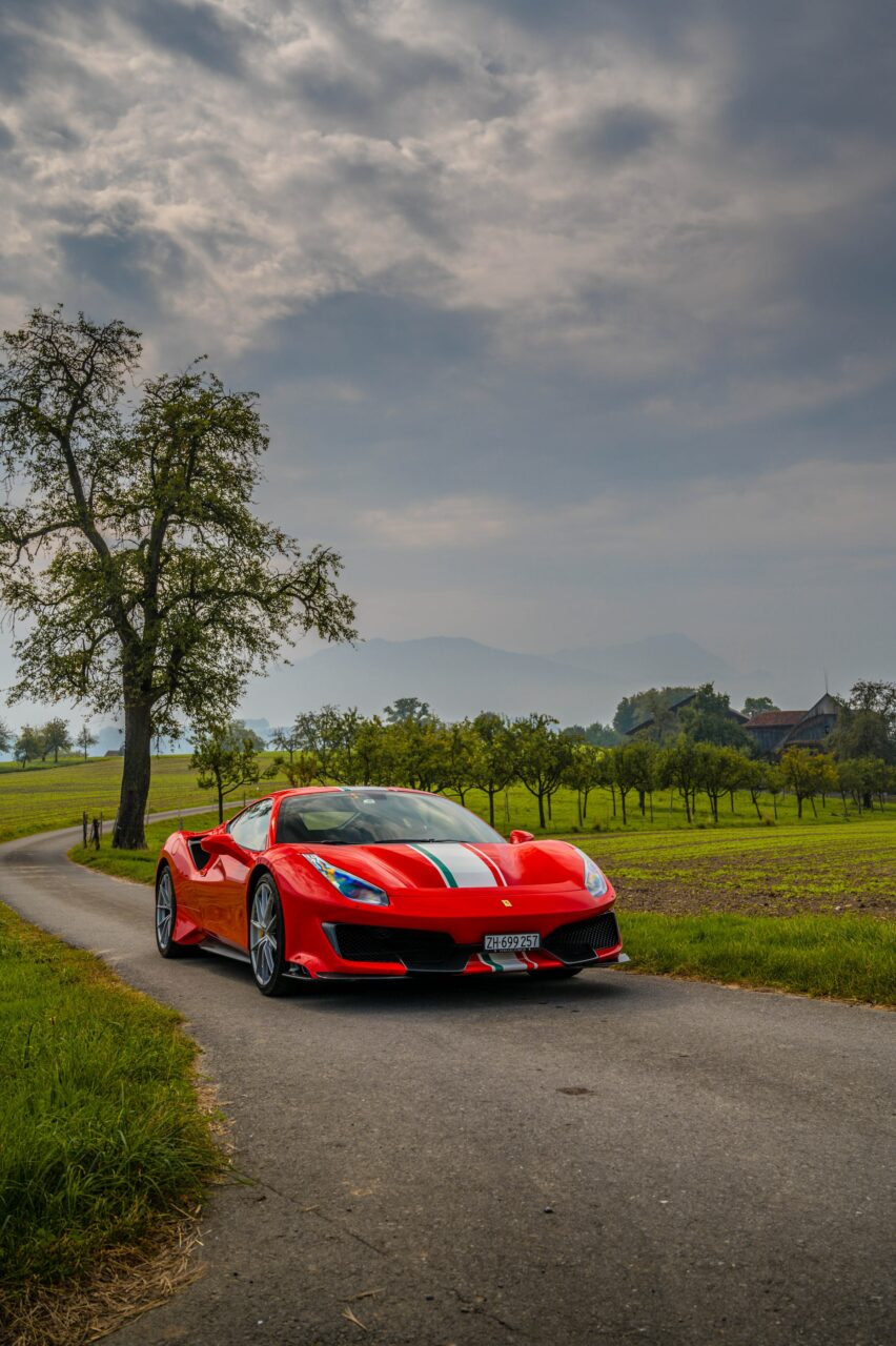 Elegant Ferrari in Scenic Landscape Wallpaper | Background FREE ...