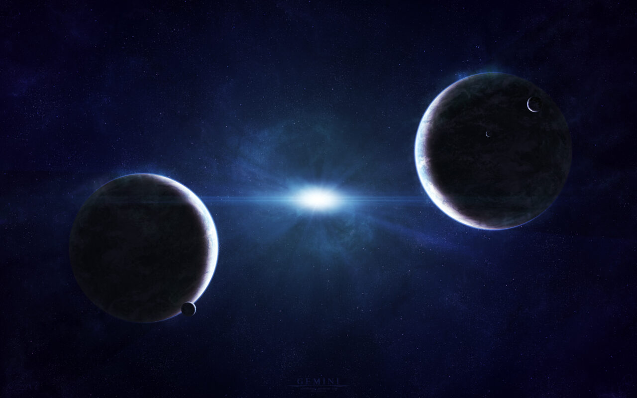 Cosmic Mystery of Two Planets Wallpaper | Background FREE Download ...