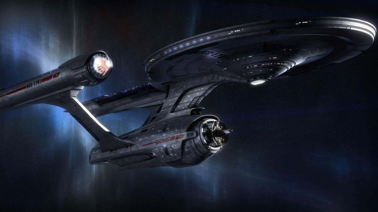 Futuristic Voyage Through Stars Starship Wallpaper | Background FREE ...