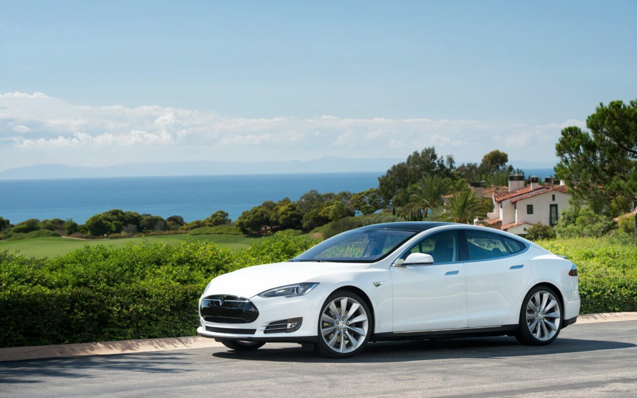 Tesla Luxury in Scenic Nature Wallpaper | Background FREE Download ...