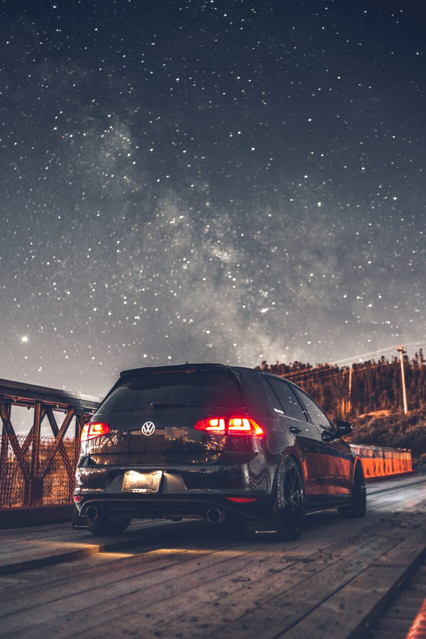 Volkswagen Car Under Starry Sky Wallpaper | Background FREE Download ...