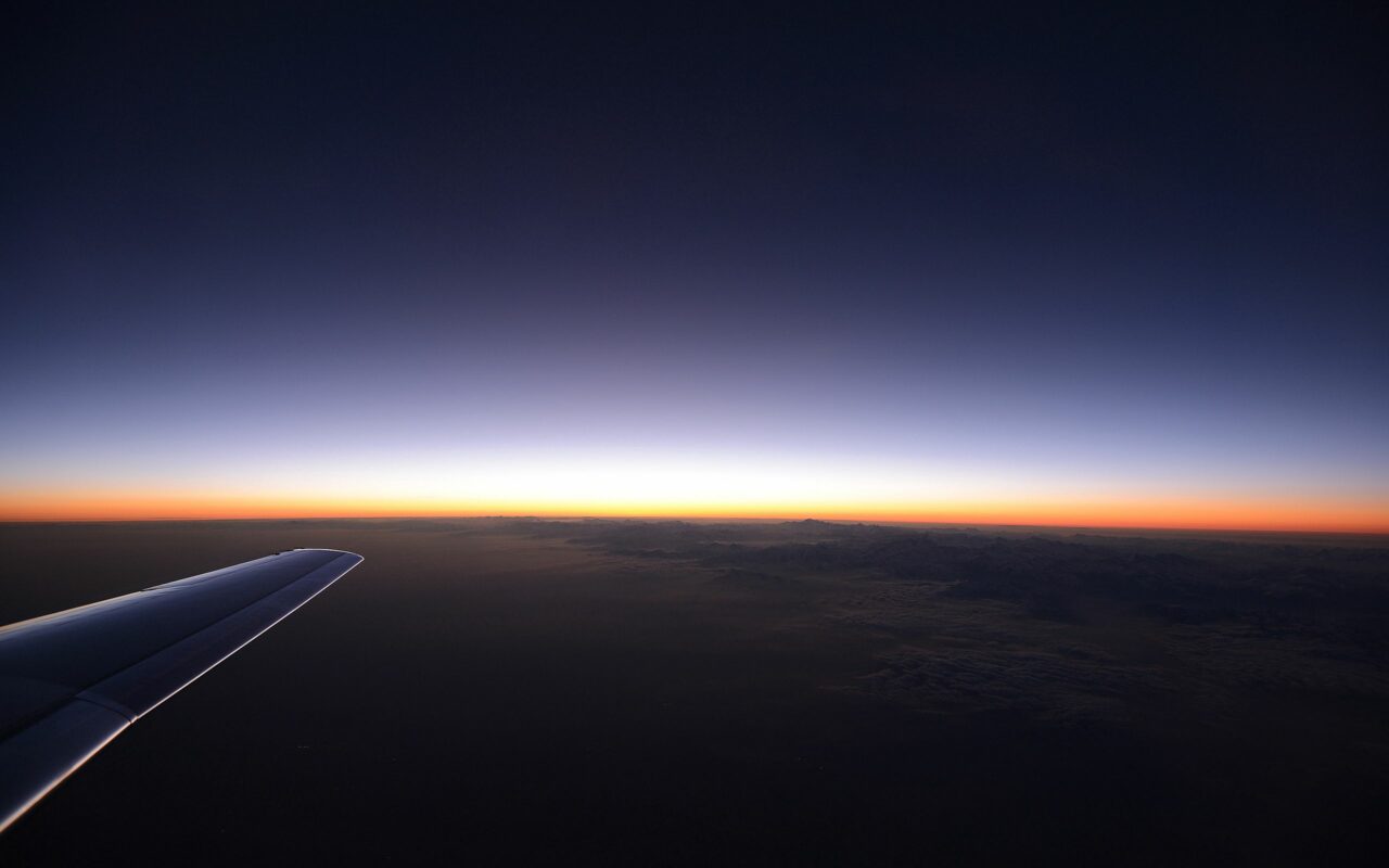 Sunset Flight Above Clouds Serene Evening Sky Wallpaper | Background ...
