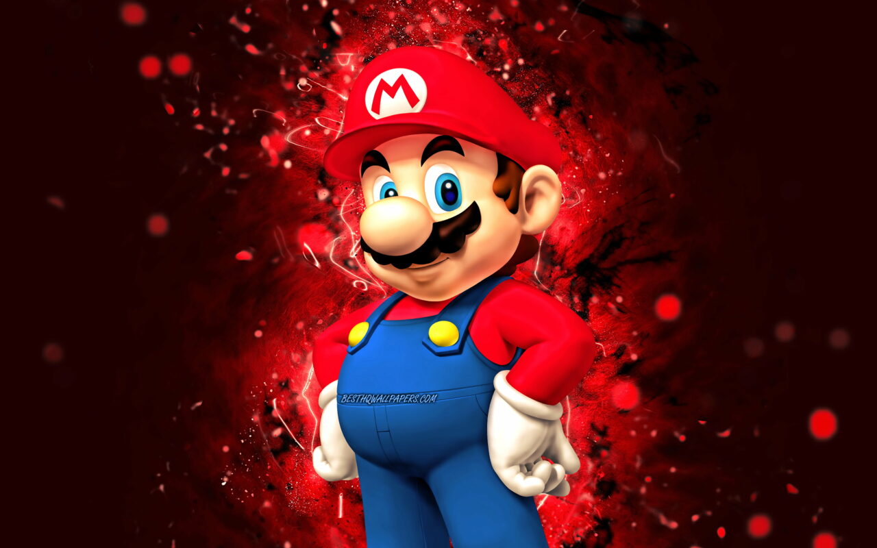 Neon Super Mario Characters 4K Wallpaper | Background FREE Download ...