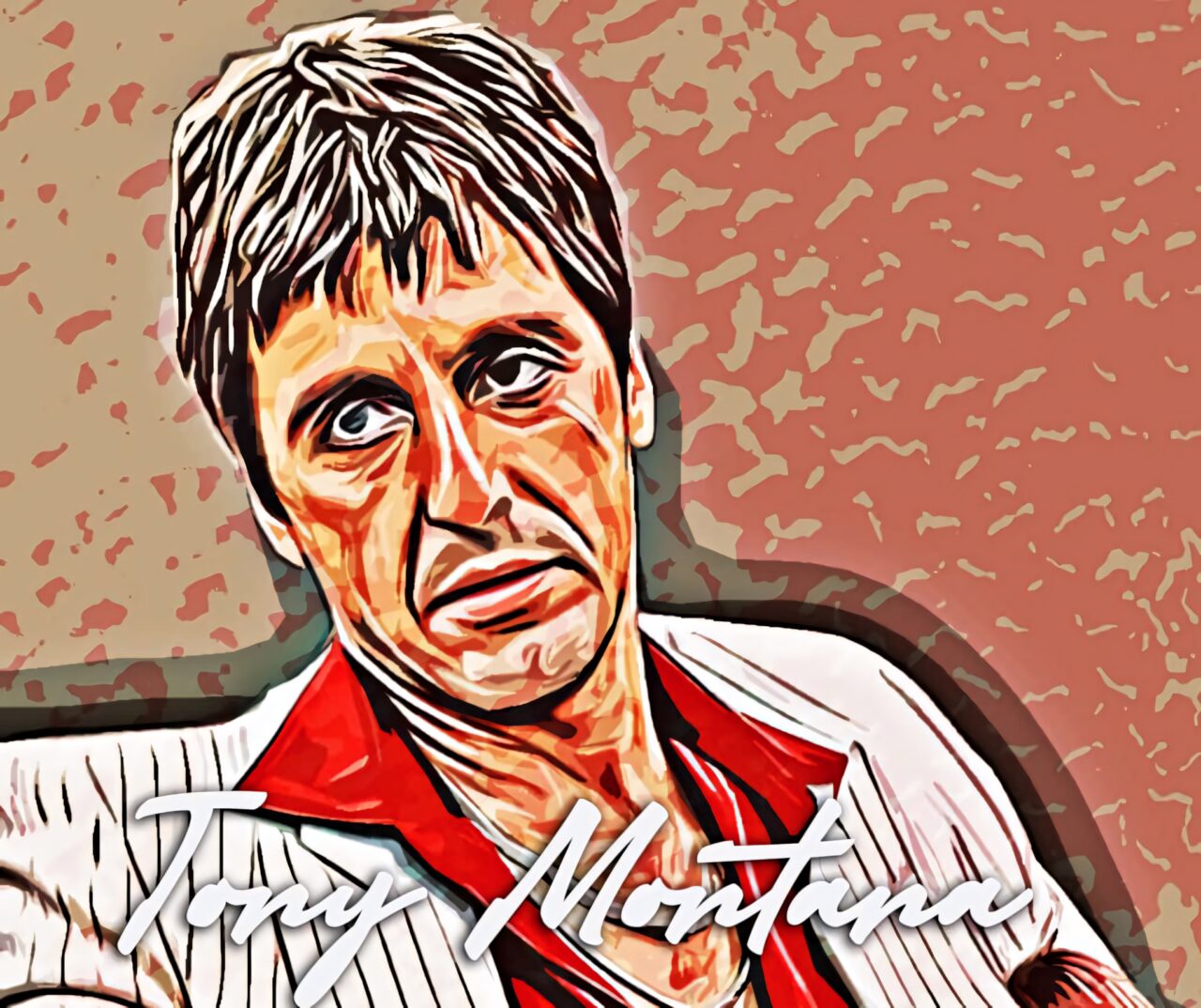 Tony Montana Scarface Digital Art Intense Expression Wallpaper ...