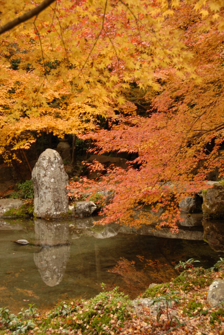 Autumn Lake with Stone Shoreline Tranquil Fall Wallpaper | Background ...