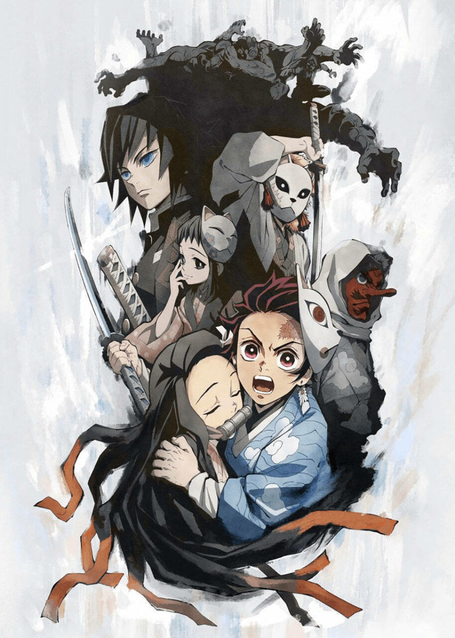 Heroic Tanjiro and Friends Demon Slayer Wallpaper | Background FREE ...