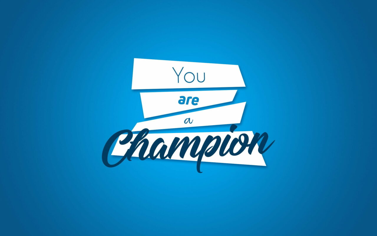 Champion Mindset Inspirational Quotes Creative Wallpaper | Background ...
