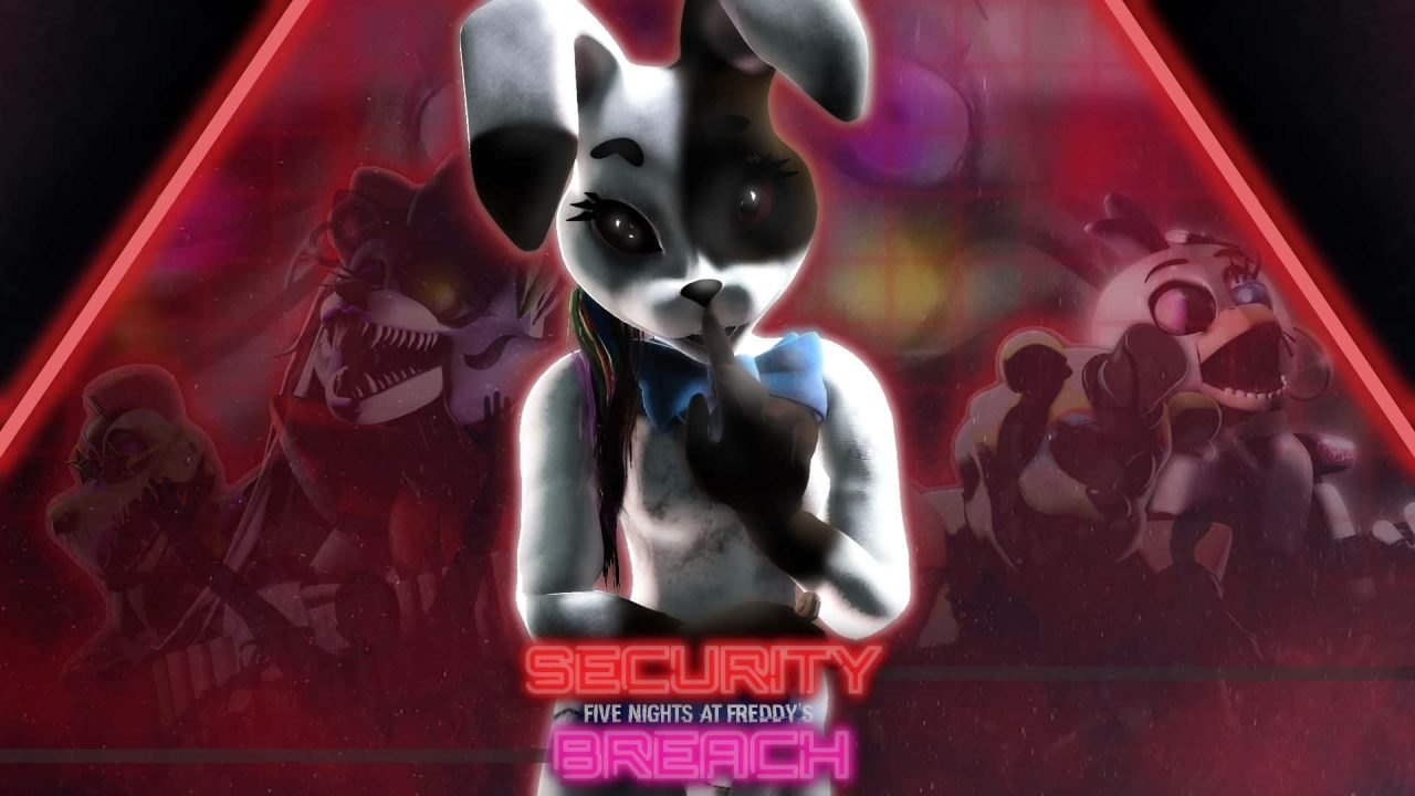 Vanny Shushing Red Neon Five Nights at Freddy's Wallpaper | Background ...