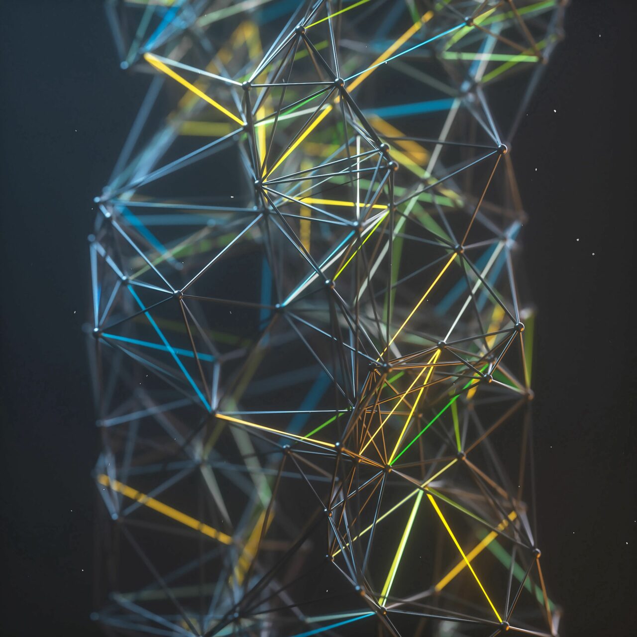 Vibrant 3D Grid Network Wallpaper | Background FREE Download - Vulplex.com