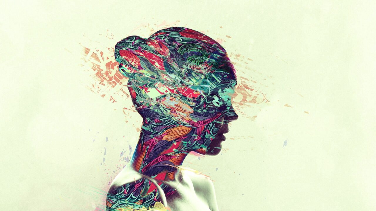 Vibrant Abstract Face Profile Wallpaper | Background FREE Download ...