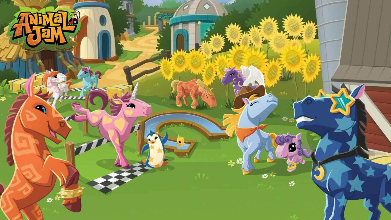 Vibrant Whimsical Horses Animal Jam Wallpaper | Background FREE ...