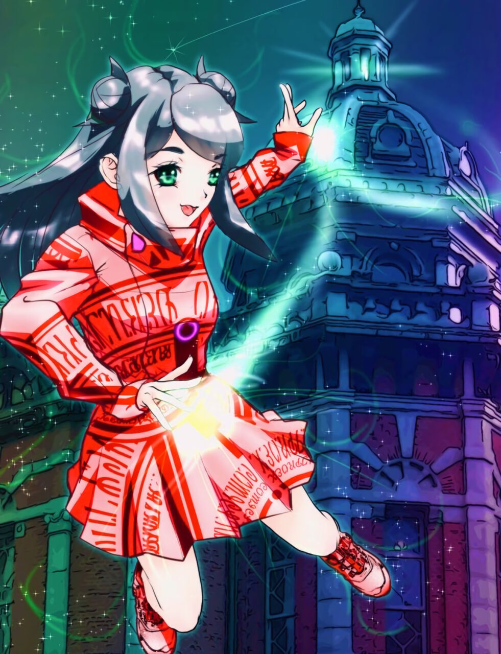 Magical Anime Girl in Motion Wallpaper | Background FREE Download ...