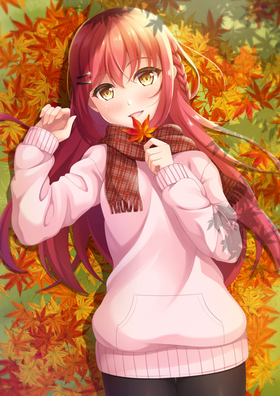 Autumn Bliss Anime Girl Wallpaper | Background FREE Download - Vulplex.com