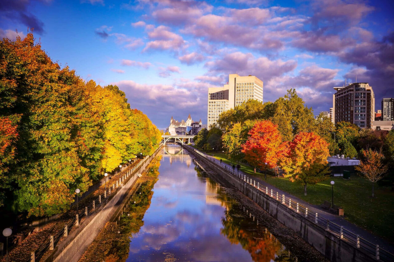 Vibrant Autumn Cityscape Serenity Wallpaper | Background FREE Download ...