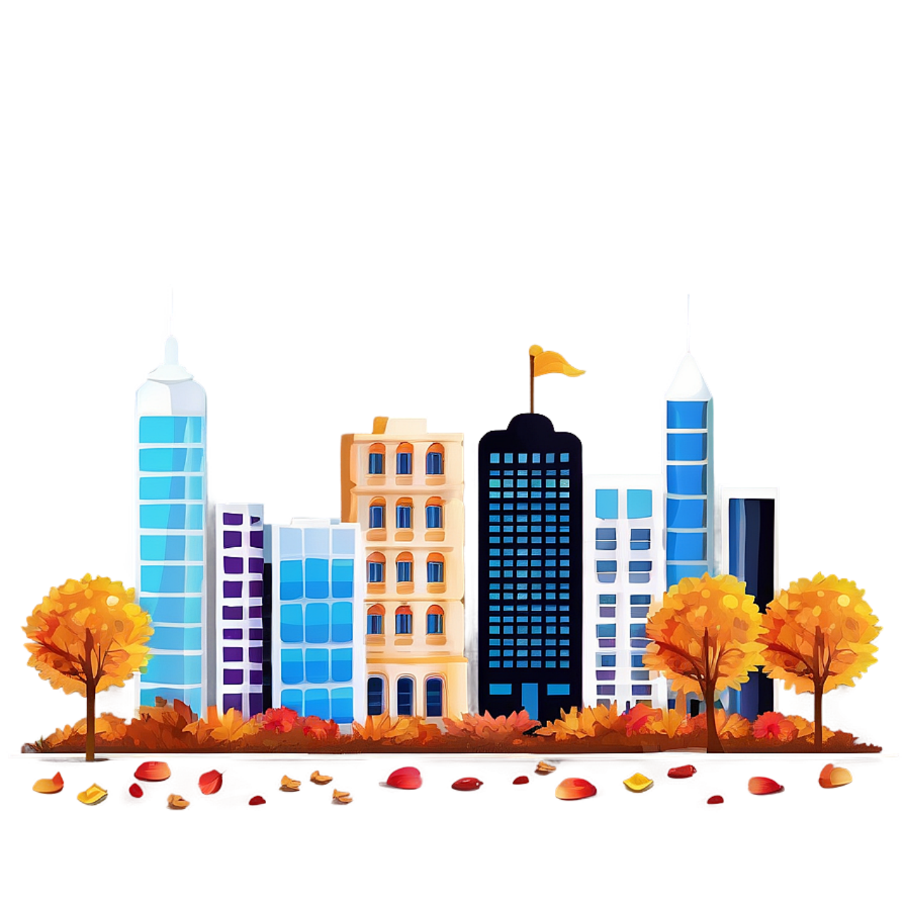 Autumn Cityscape Glow Wallpaper | Background FREE Download - Vulplex.com